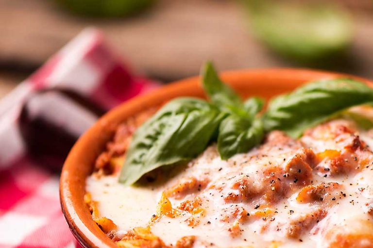 Bechamel Sauce is a white sauce made with milk, thickened with a roux.