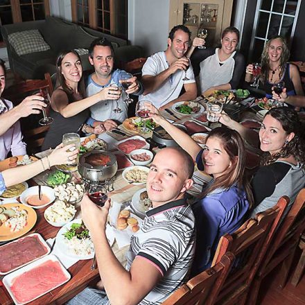 Family style share plates table buffet • Chefin